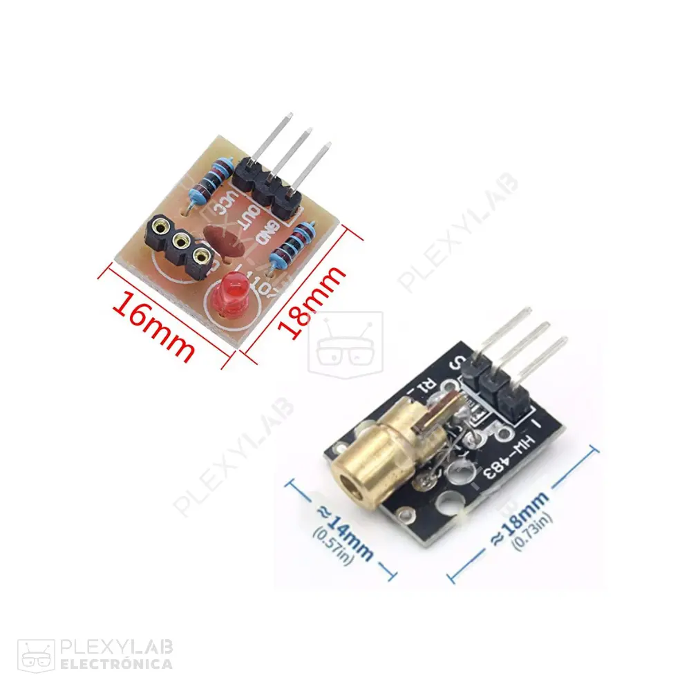 Kit módulo emisor láser KY-008 y recepto láser IS0203 para Arduino ...