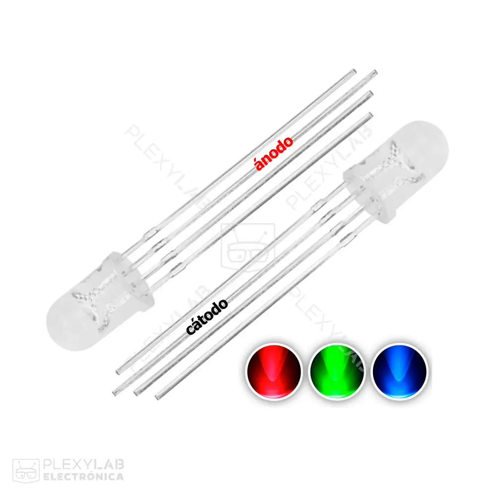 LED RGB de 5 mm transparente | PLEXYLAB