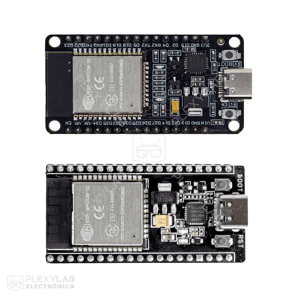 Módulo ESP32 con conector USB tipo C, driver CP2102, WiFi, Bluetooth, DevKitC ESP32-WROOM-32 ...