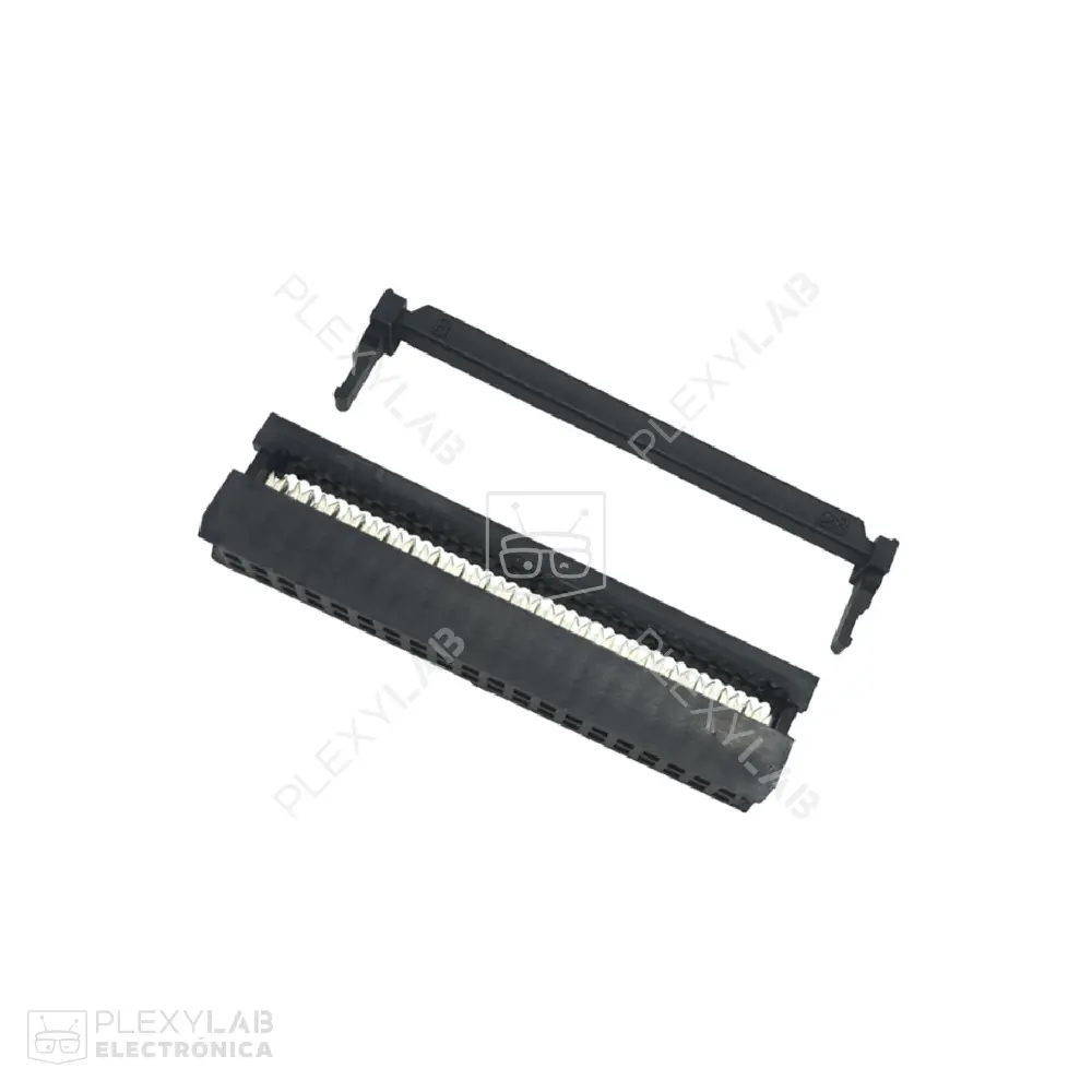 Conector IDC hembra para cable plano de 40 pines, 2X20, separación 2.54 ...