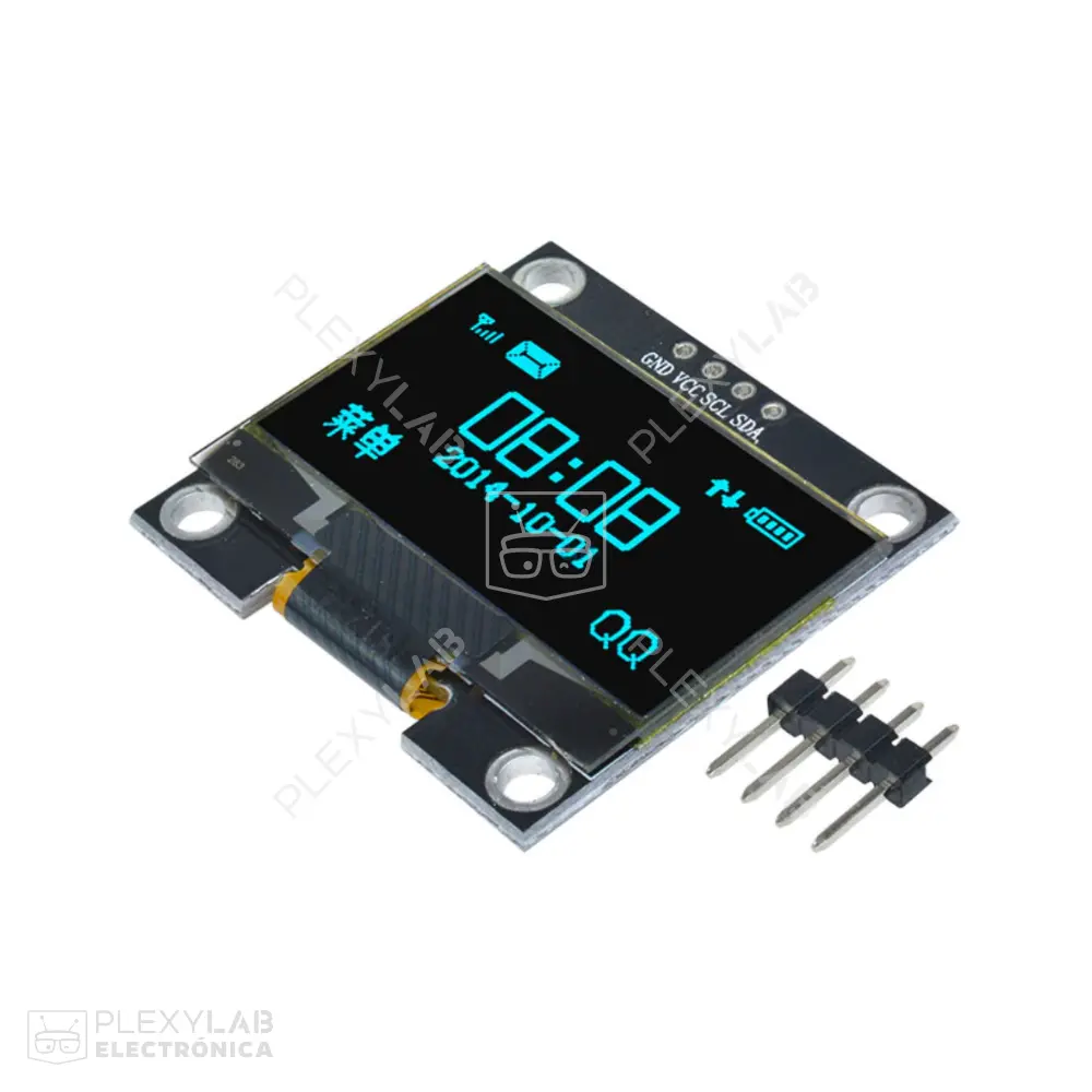 Pantalla LCD OLED SSH1106 I2C de 128x64 y 1.3", color azul | PLEXYLAB