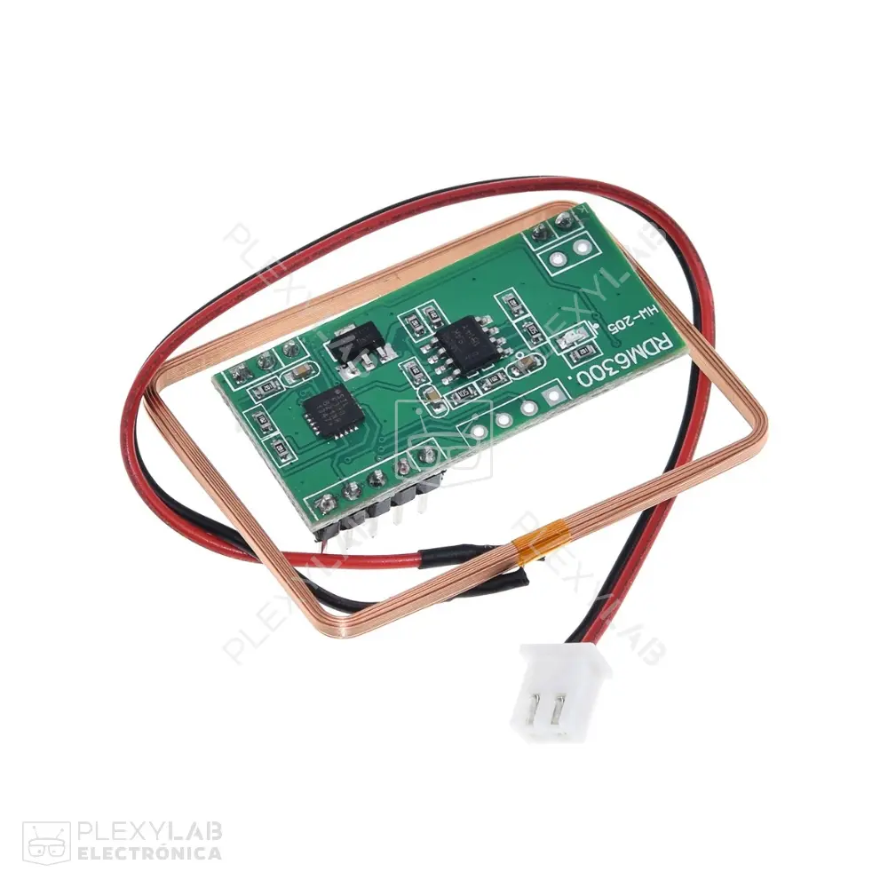 Módulo lector RFID RDM6300 UART para tarjetas de 125 Khz EM4100 | PLEXYLAB