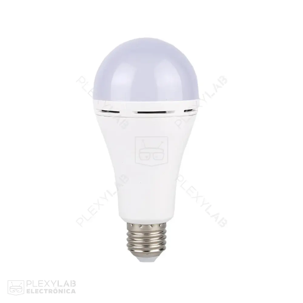 Foco, lámpara, luminaria recargable LED de 15W, luz blanca, con batería ...
