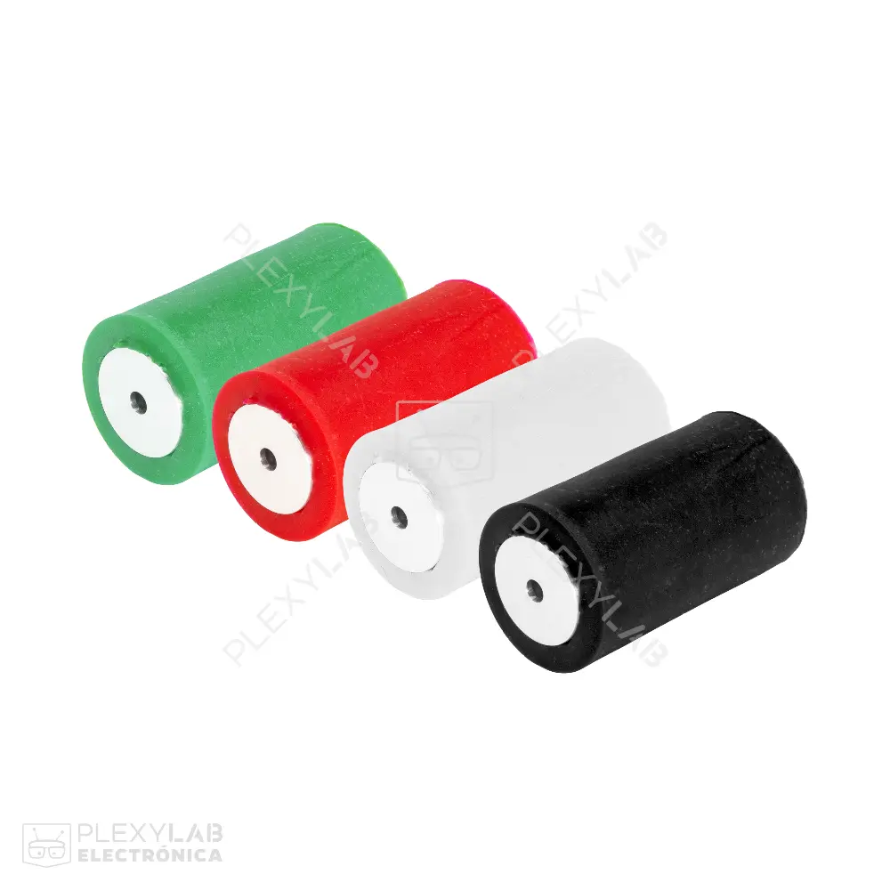 Par de ruedas, llantas para seguidor de línea (23x40 mm (Largas ...