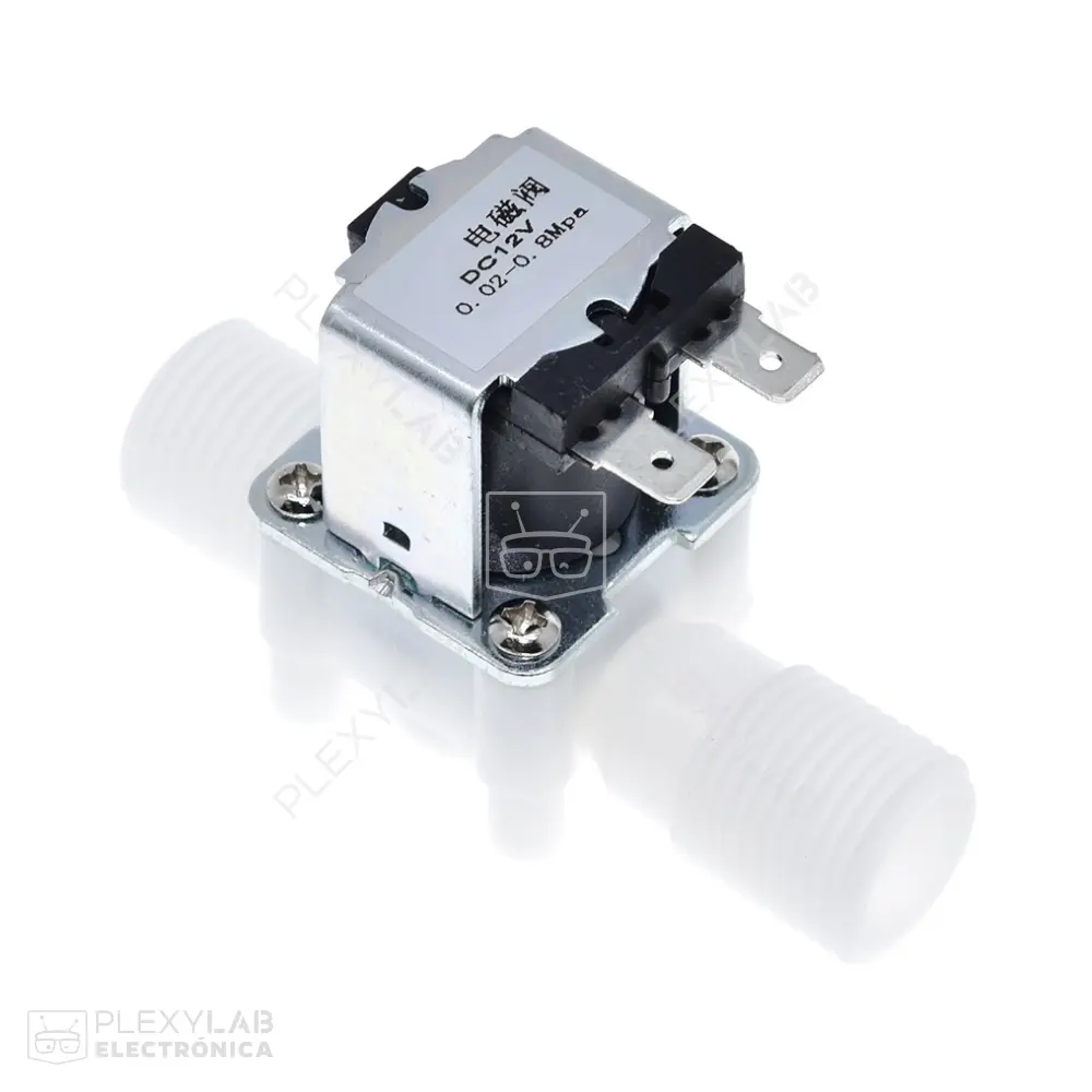 Electroválvula solenoide de 12V 1/2" | PLEXYLAB